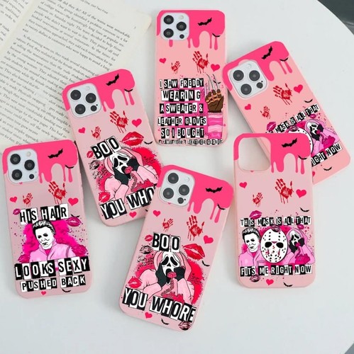 Pink Horror Characters Halloween Phone Cases, Horror Movie Fan Gifts ...