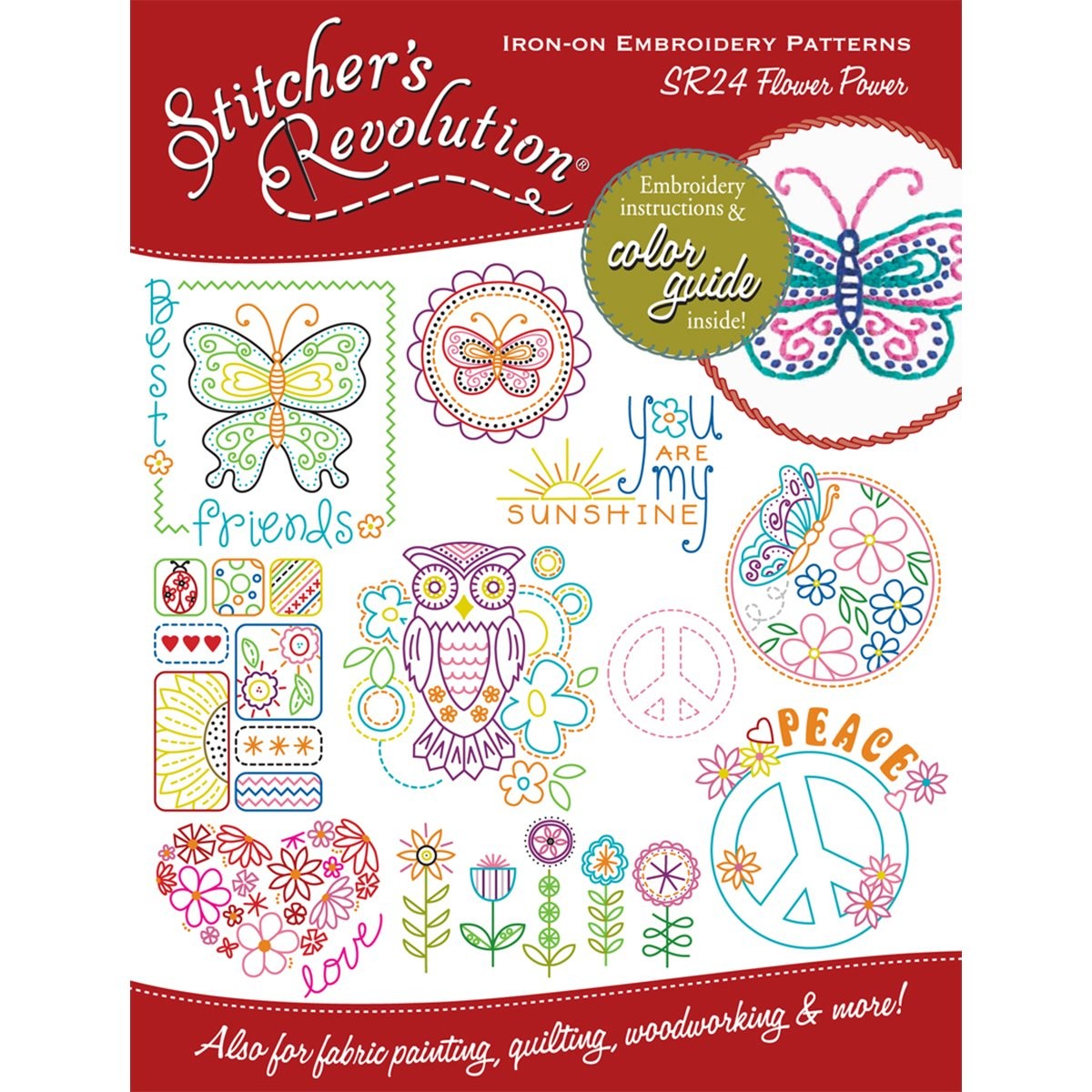 Stitcher's Revolution Flower Power Iron-On Transfer Pattern for ...
