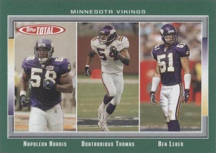 2006 Topps Total - Napoleon Harris, Dontarrious Thomas, Ben Leber #255 ...