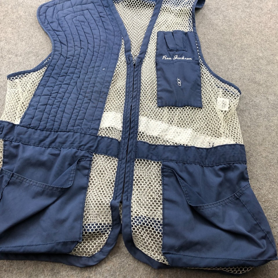 Vintage Bob Allen Shooting Vest XL Blue Hunting Practice Pocket Padded ...