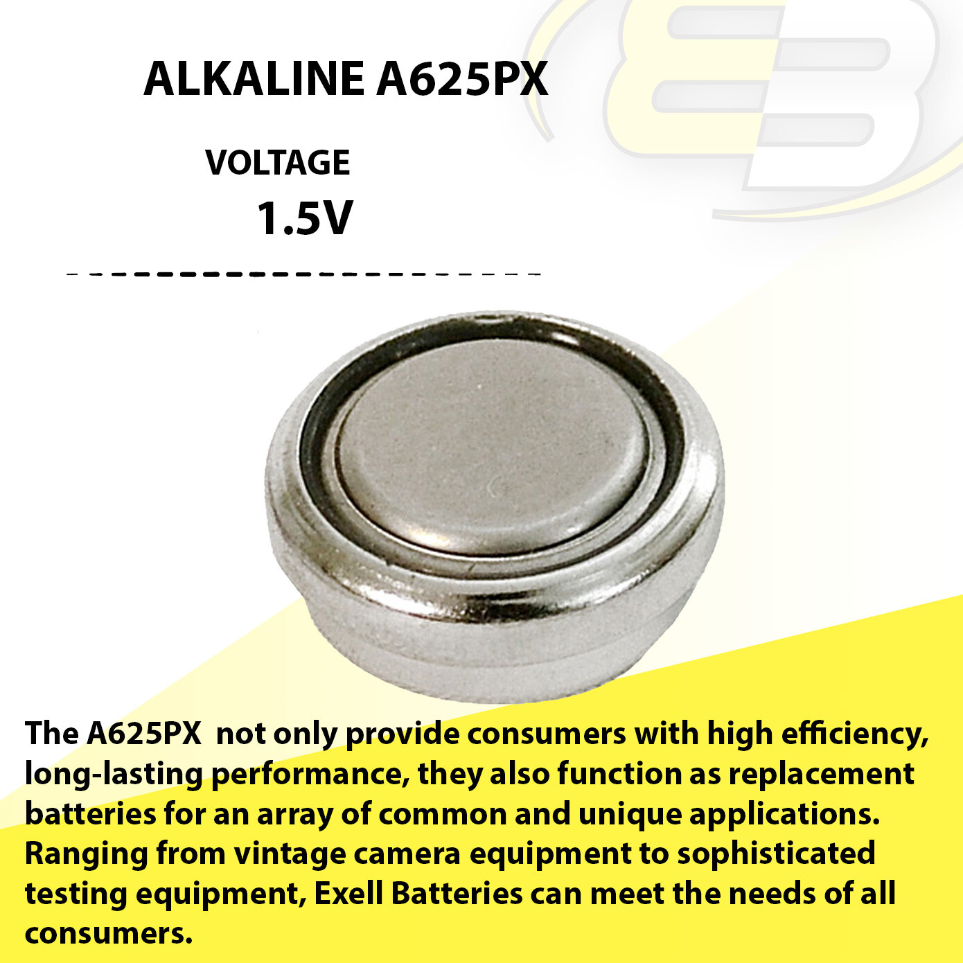 Exell A625PX 1.5V HIGH CAPACITY Alkaline Battery LR09 PX625A D625 ...