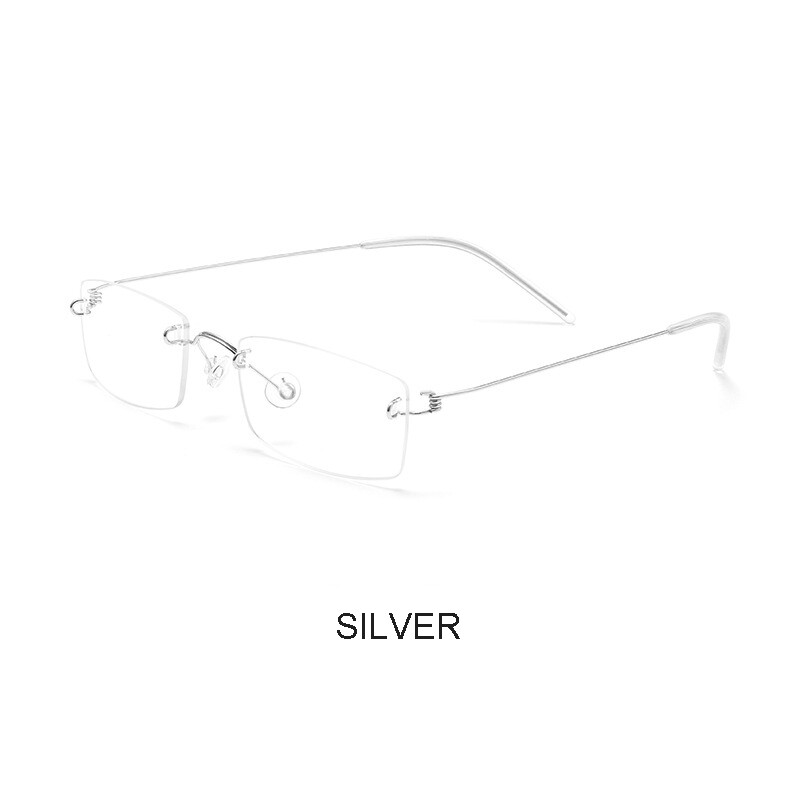 Pure Titanium Eyeglass Frames for Men Women Urltra Light Rimless ...