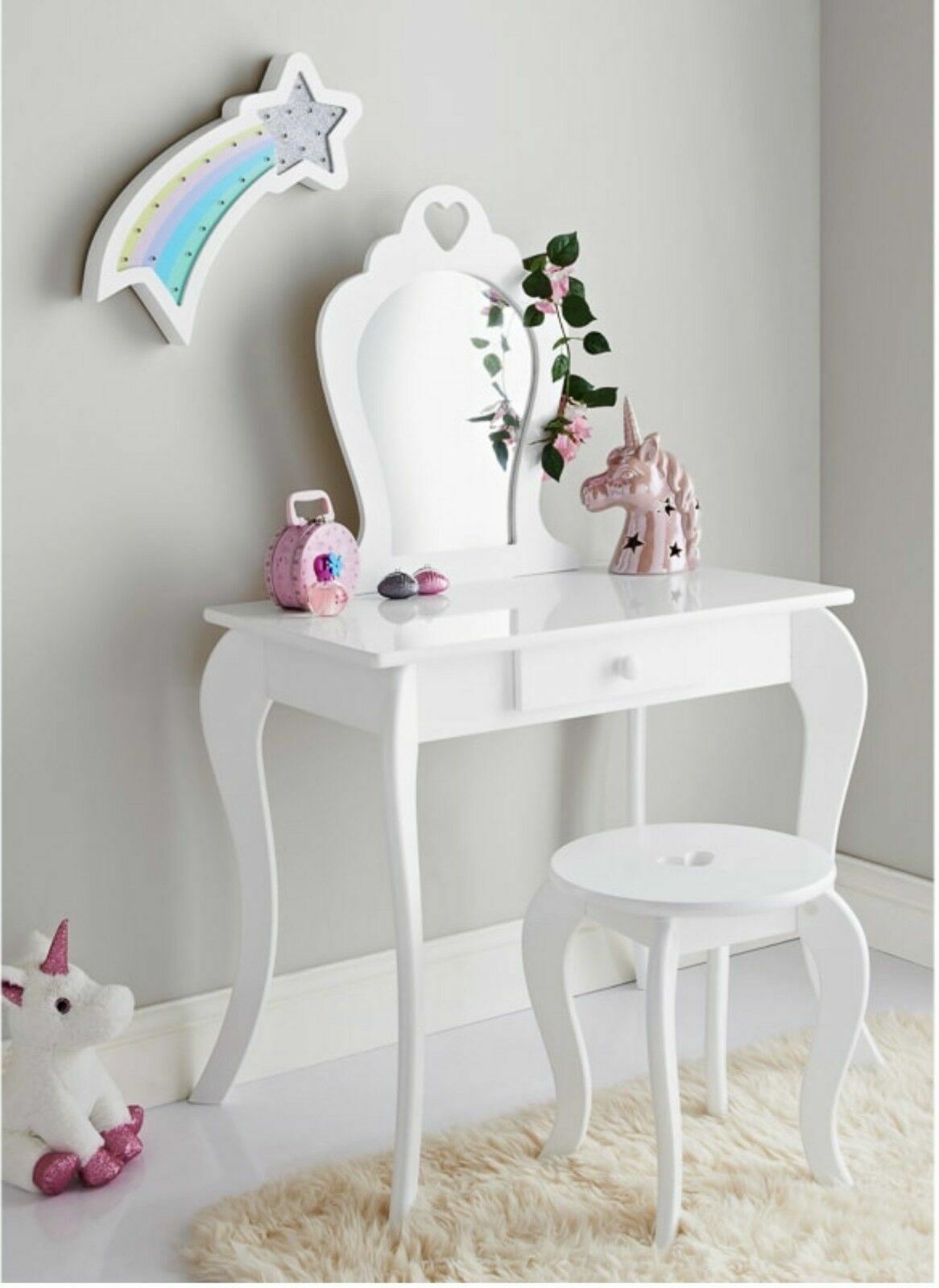 Amelia Dressing Table, Bookcase, Cabinet PINK & White Cute Girls Room ...