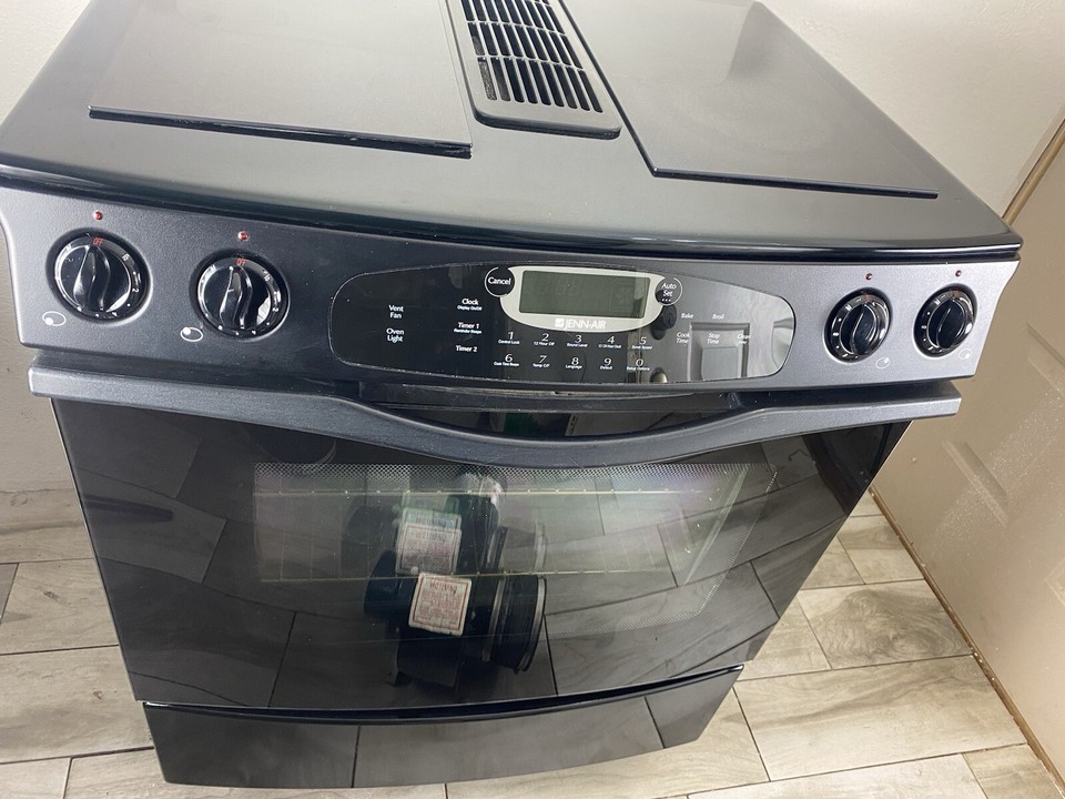 jenn air JES9750AAB BLACK glass top range downdraft | eBay