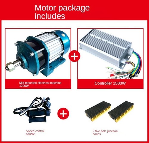 1200W DC high-power brushless mid-mounted electric tricycle car cargo ...