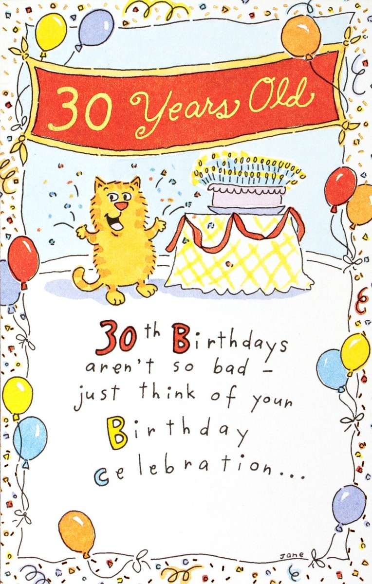 Funny Birthday Cards For A 30 Years