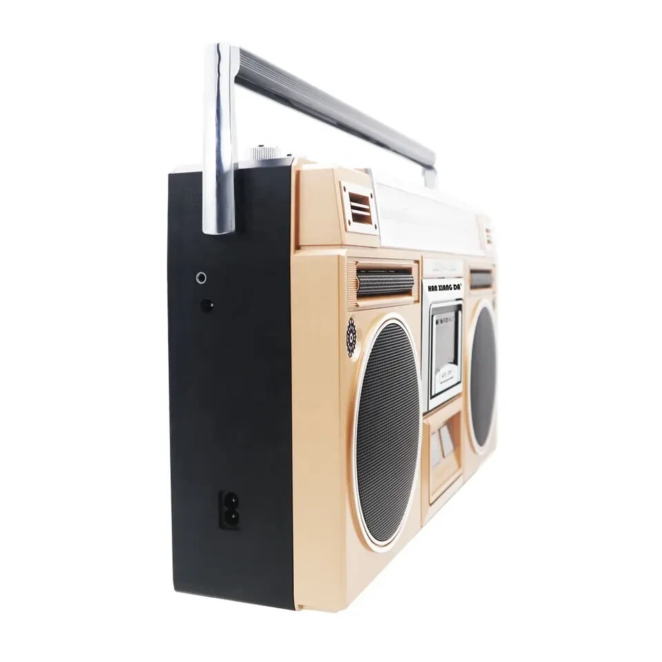 Retro Cassette Getto Blaster Class Radio Bluetooth USB TF Stereo Player - Gold | eBay