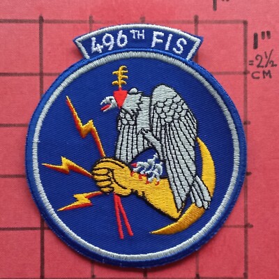 ORIGINAL PATCHUS AIR FORCE USAF 496 FIS INTERCEPTOR HAHN AB F-102 ERA ...