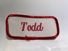 TODD USED EMBROIDERED VINTAGE SEW ON NAME PATCH TAGS ASSORTED COLORS | eBay