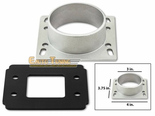 Mass Air Flow Sensor Intake Adapter + BLUE Filter For 83-91 Porsche 944 ...