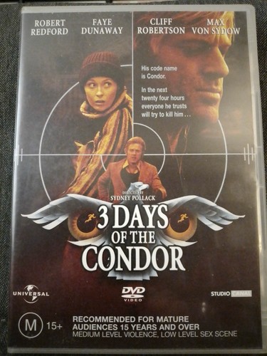 3 Days of the Condor - Robert Redford - Region 4 DVD | eBay Australia