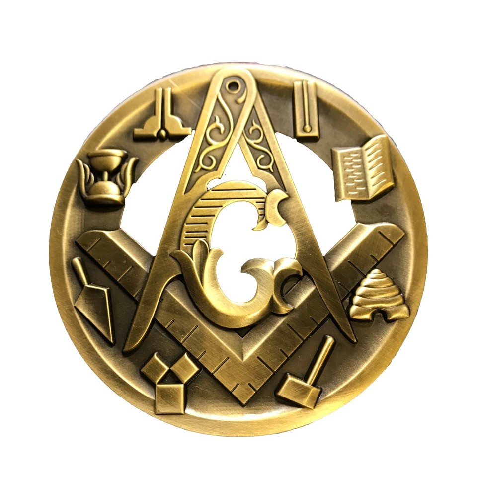 Freemasonry Mason Masonic Square and Compasses Auto Car Emblem Badge ...