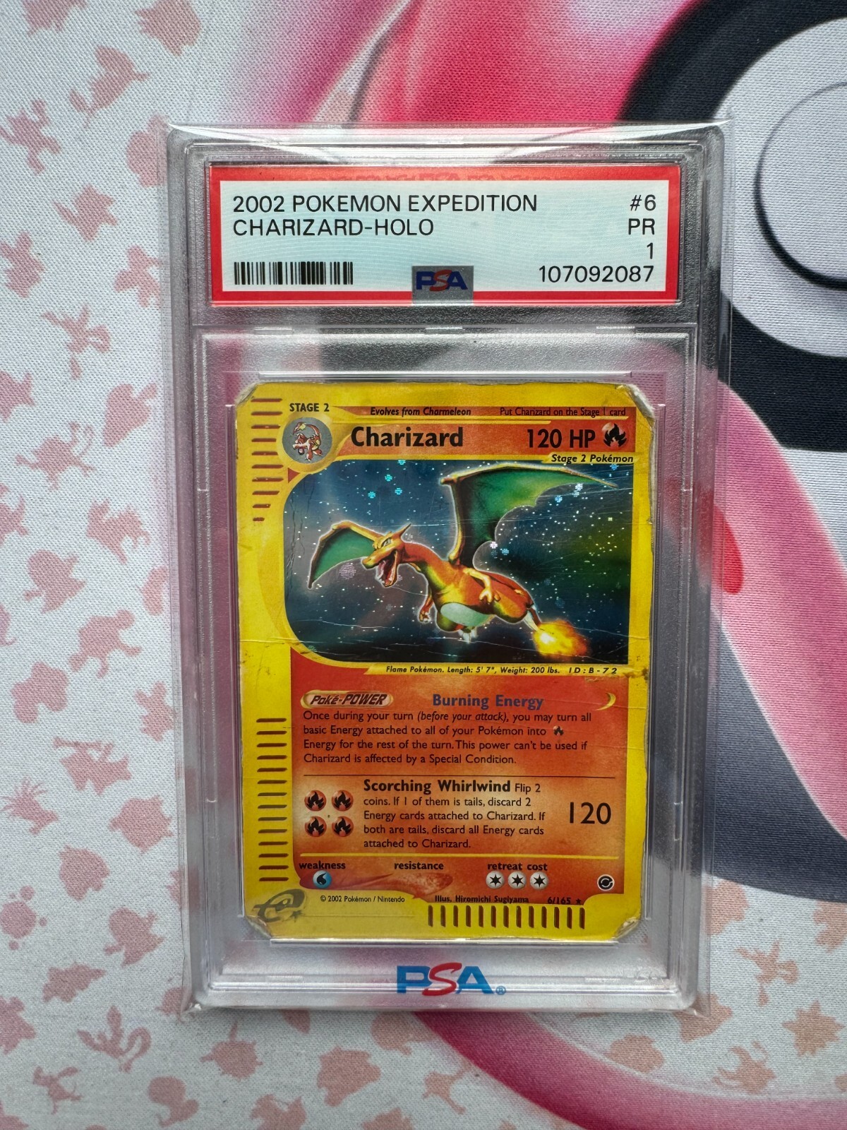 2002 Pokemon Expedition Charizard 6/165 HOLO PSA 1 E-Series *SWIRL* | eBay