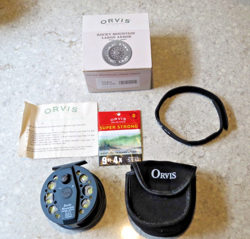 Orvis Rocky Mountain Lrg Arbor 5/6 Fly Reel Wonderline WF6F Line Made ...