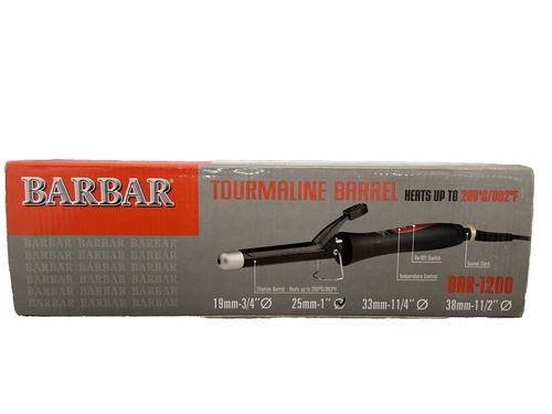 NEW!! BARBAR Tourmaline Barrel BAR-1200 Professional IRON 25mm -1” | eBay