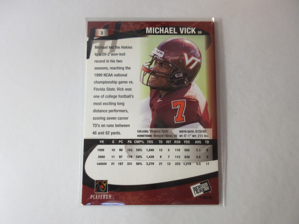 2001 Press Pass Michael Vick Rookie | eBay