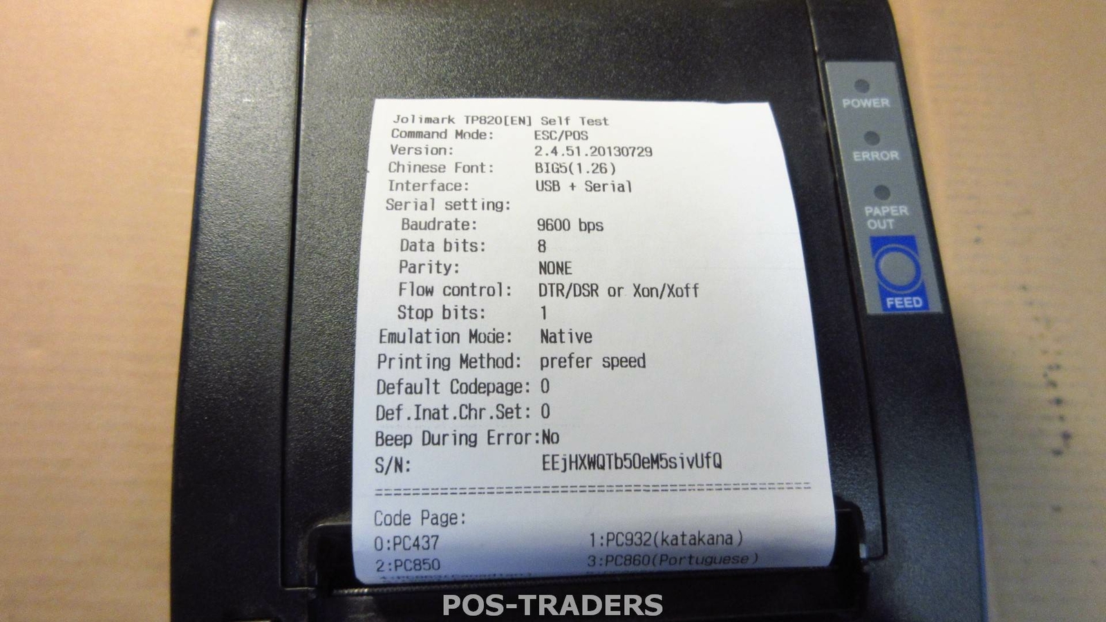 JOLIMARK TP820 USB Thermal Ticket Receipt Printer Black 80mm PRINTS OK + PSU | eBay.de