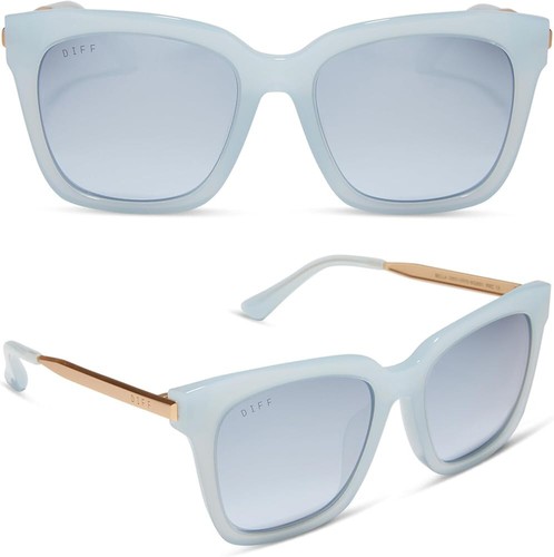 DIFF Bella Blue Dust Blue Gradient Flash sunglasses 54mm | eBay