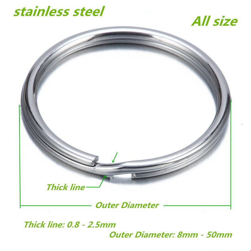 Lot Of 10Pcs To 10000Pcs Stainless Steel Split Rings Key Ring Keyrings ...