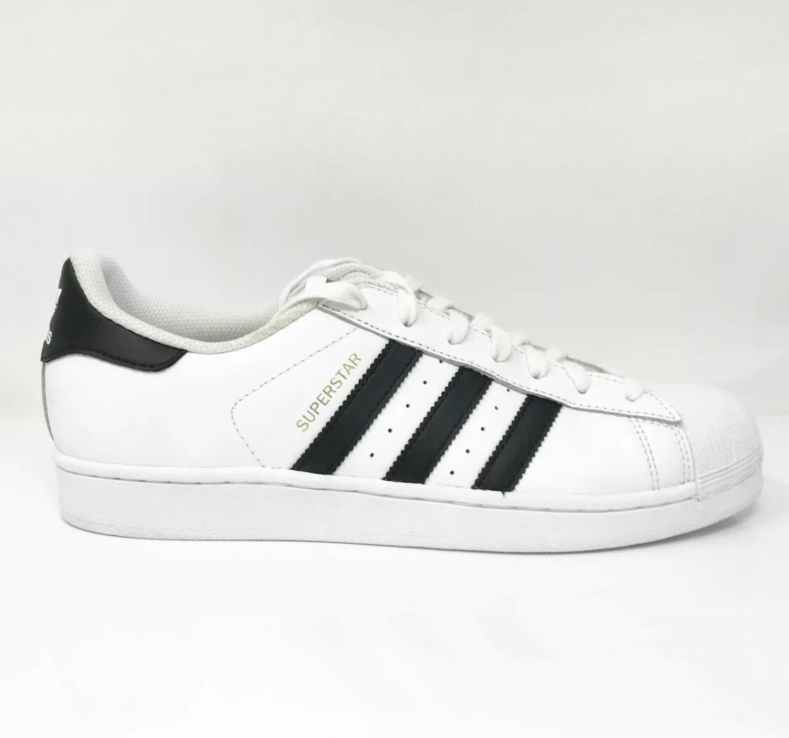 Adidas Womens Superstar C77153 White Black Running Shoes Sneakers Sz 10 ...