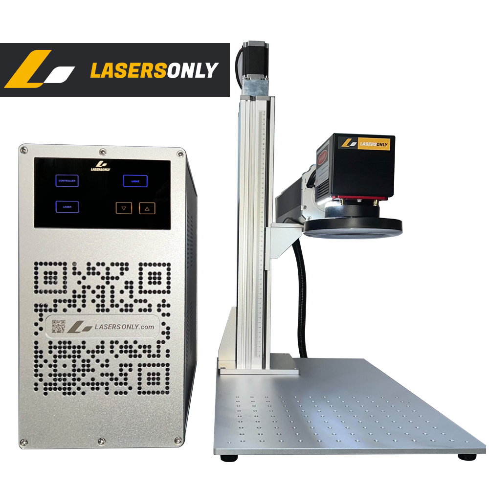 60W JPT MOPA Fiber Laser Marker Motor Z-Axis + Remote Rotary #80 USA ...