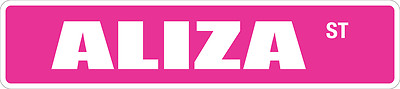 *Aluminum* Aliza 4" x 18" Metal Novelty Street Sign SS 240 | eBay