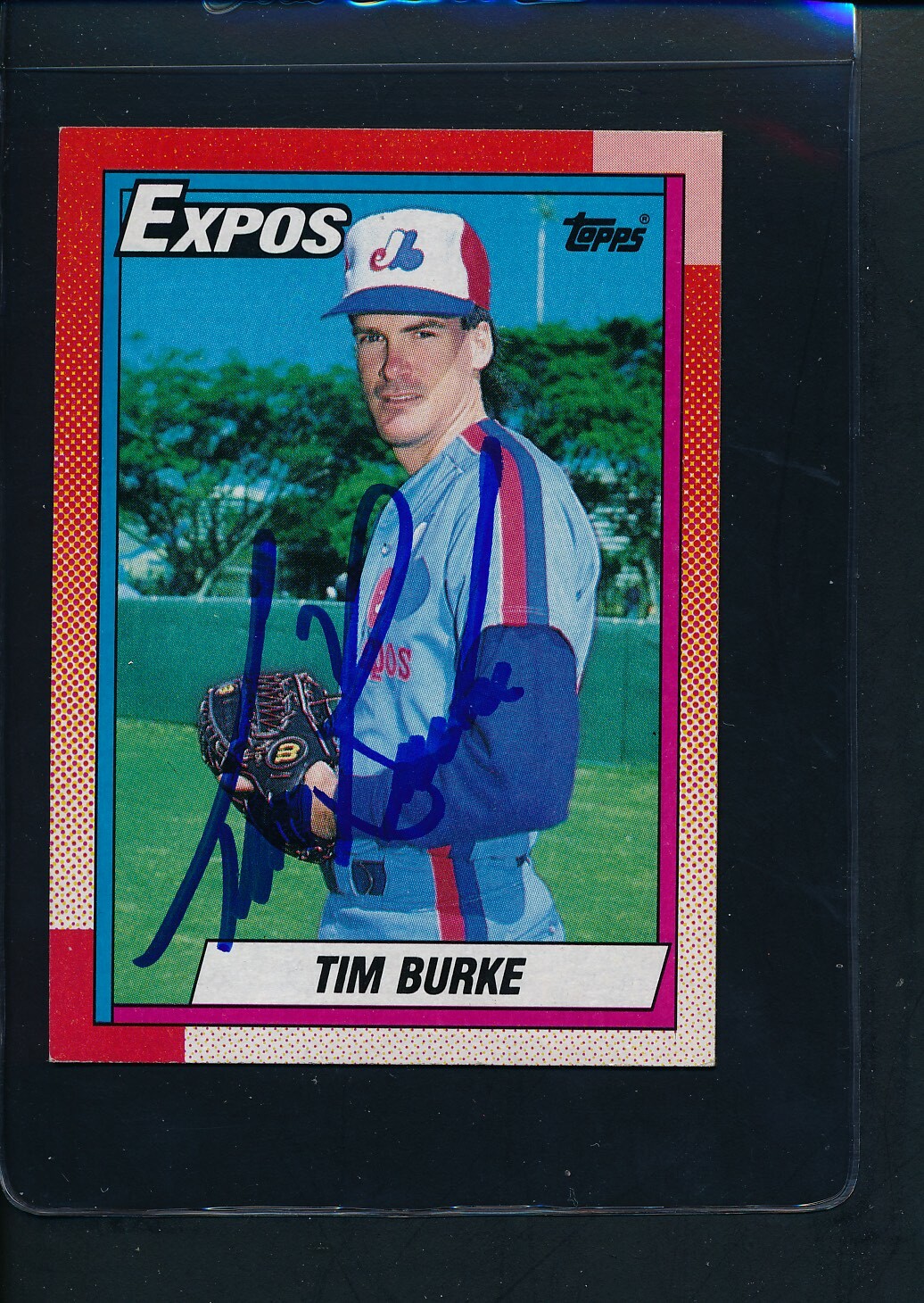 1990 Topps #195 Tim Burke Expos Signed Auto *49077 | eBay