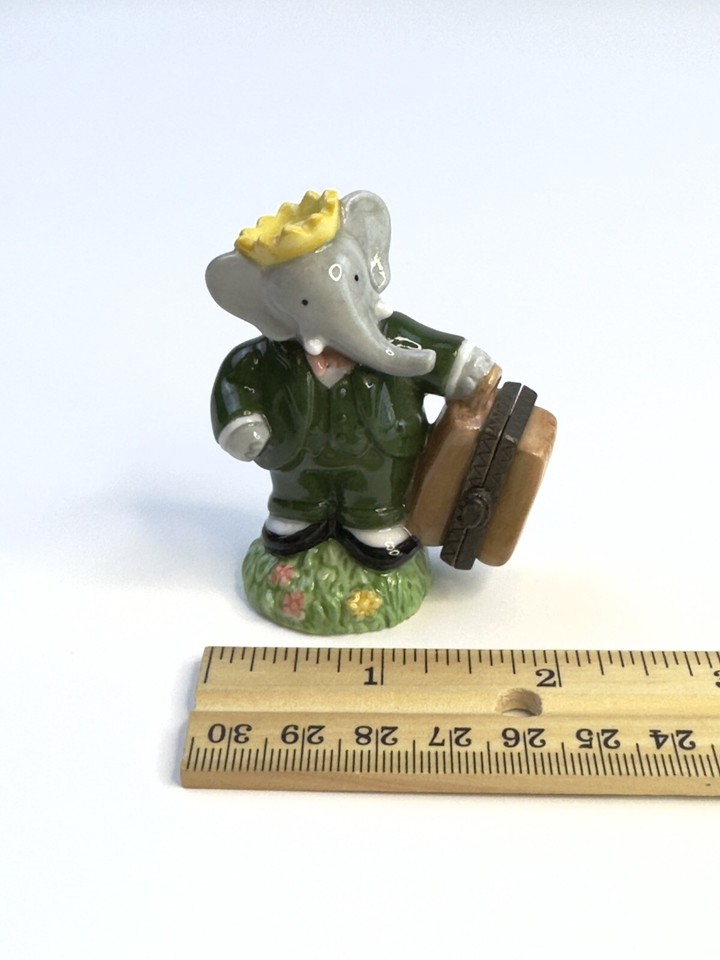 PHB Porcelain Hinged Trinket Box Babar The Elephant | eBay