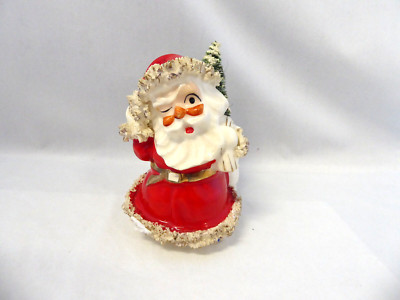 Vintage Lefton Xmas Santa Claus Planter with Tree | eBay