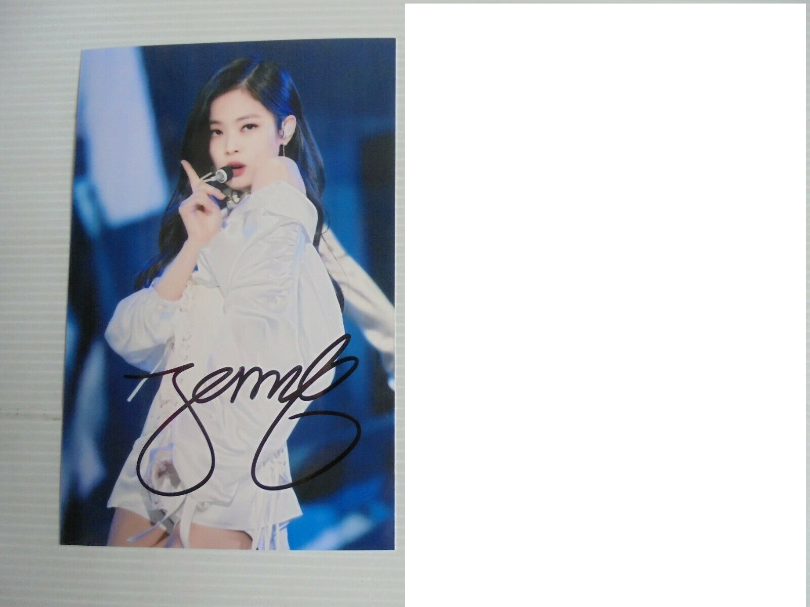 Black Pink BPINK KPOP Jennie Signed Individual 4x6 Autographed USA ...
