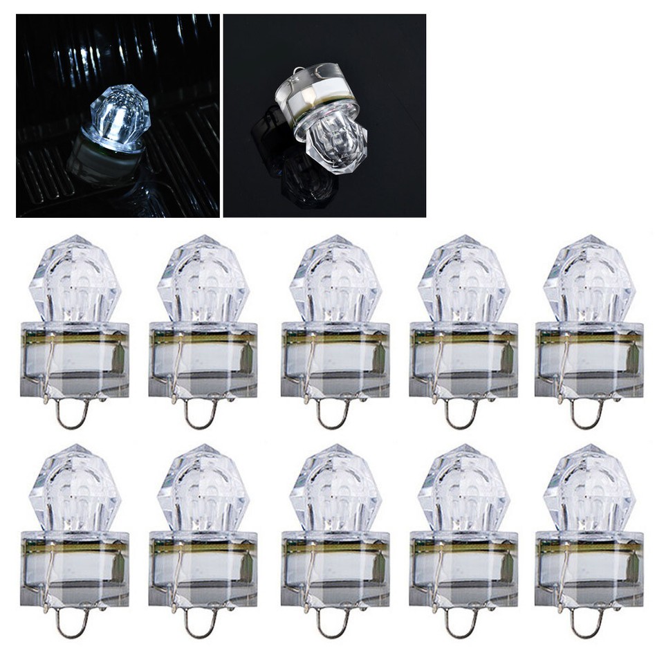 10/20X Fishing Flash Light LED Deep Drop Underwater Strobe Bait Lure ...