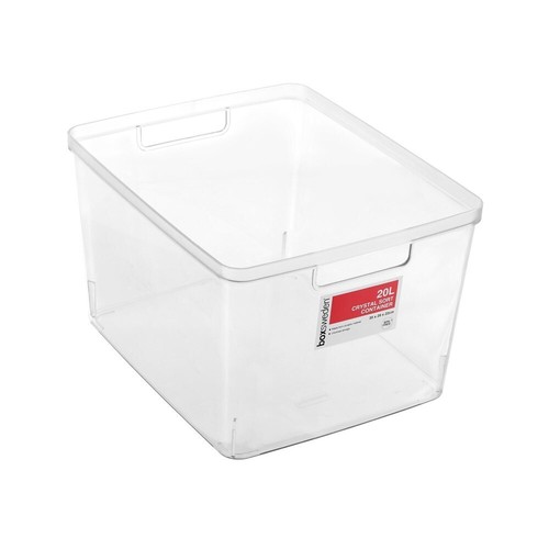 Boxsweden Crystal 20L Sort Container 35cm w/ Handle Storage Organiser ...