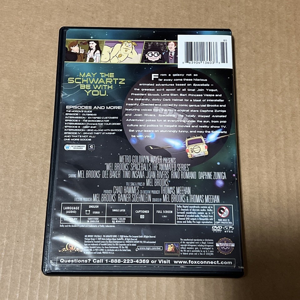 Spaceballs: The Totally Warped Animated Adventures DVD Mel Brooks RARE ...