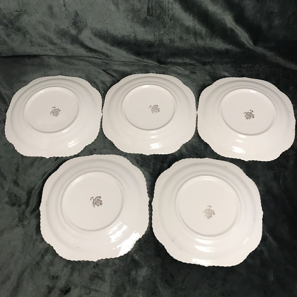 Vtg Harker Royal Gadroon Pottery IVY Dinner Set Scalloped Edge SET OF ...