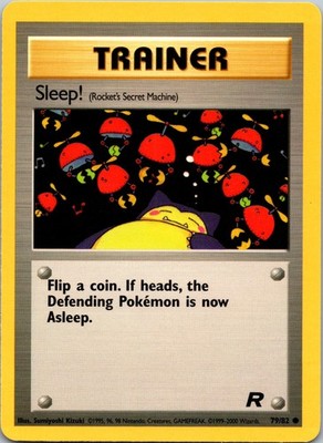 Sleep! (Rocket's Secret Machine) 79/82 Team Rocket Pokemon TCG LP / NM ...