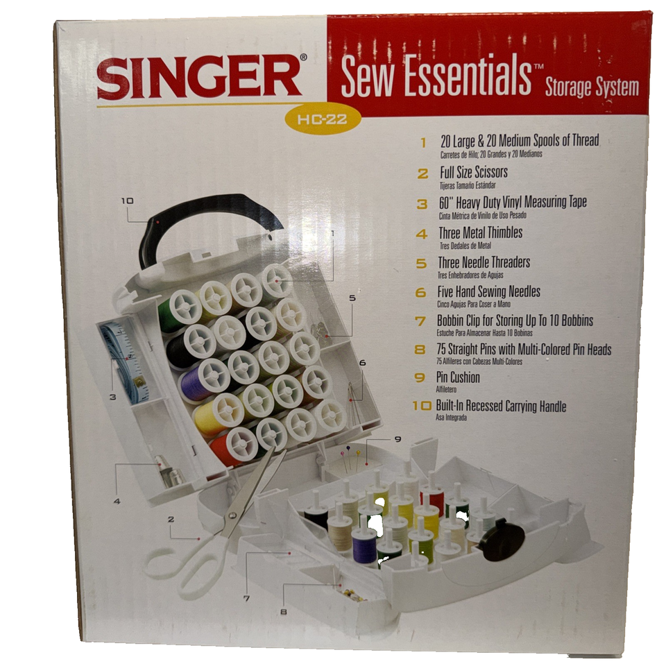 NEW Singer Sew Essentials Storage System Full With Extras | eBay