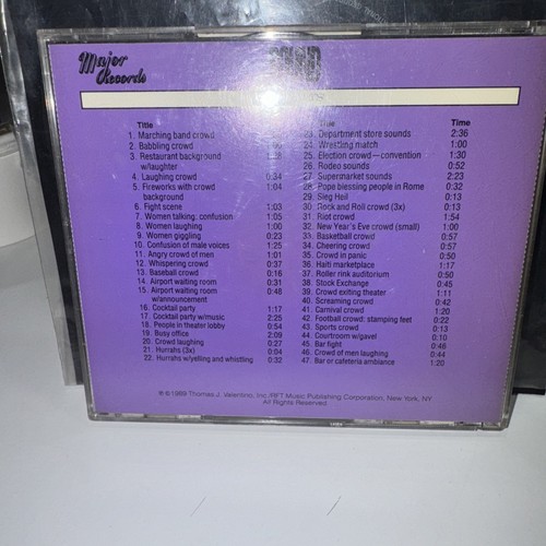 SOUND EFFECTS Backgrounds- Major Records - 1989 - CD | eBay