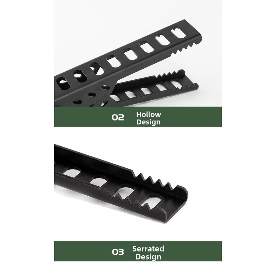 Camping Tongs BBQ Grill Tool Ventilated Hollow Structure Heat Resistant ...