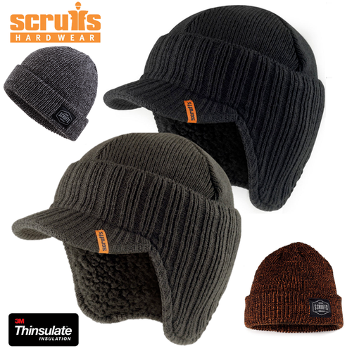 SCRUFFS & TUFFSTUFF BEANIE WARM WINTER INSULATED WORKER HAT THERMAL ...