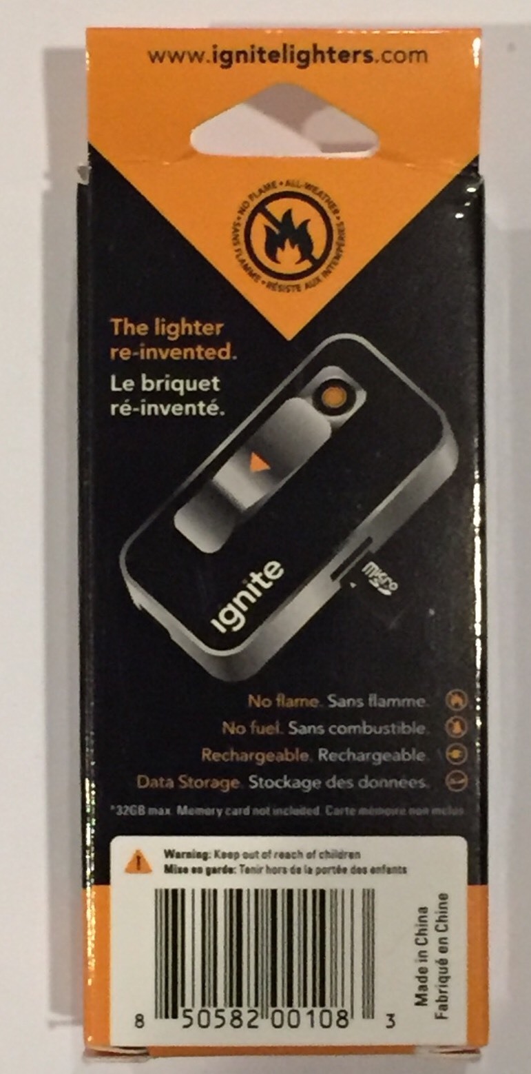 Ignite E-Data Rechargeable USB Lighter with Integrated Micro SD Card ...