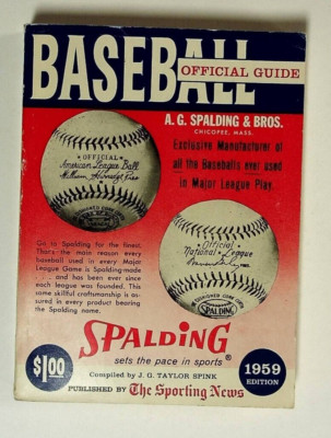 Spink Baseball Official Guide 1959, Mickey Mantle and Ted Williams ...