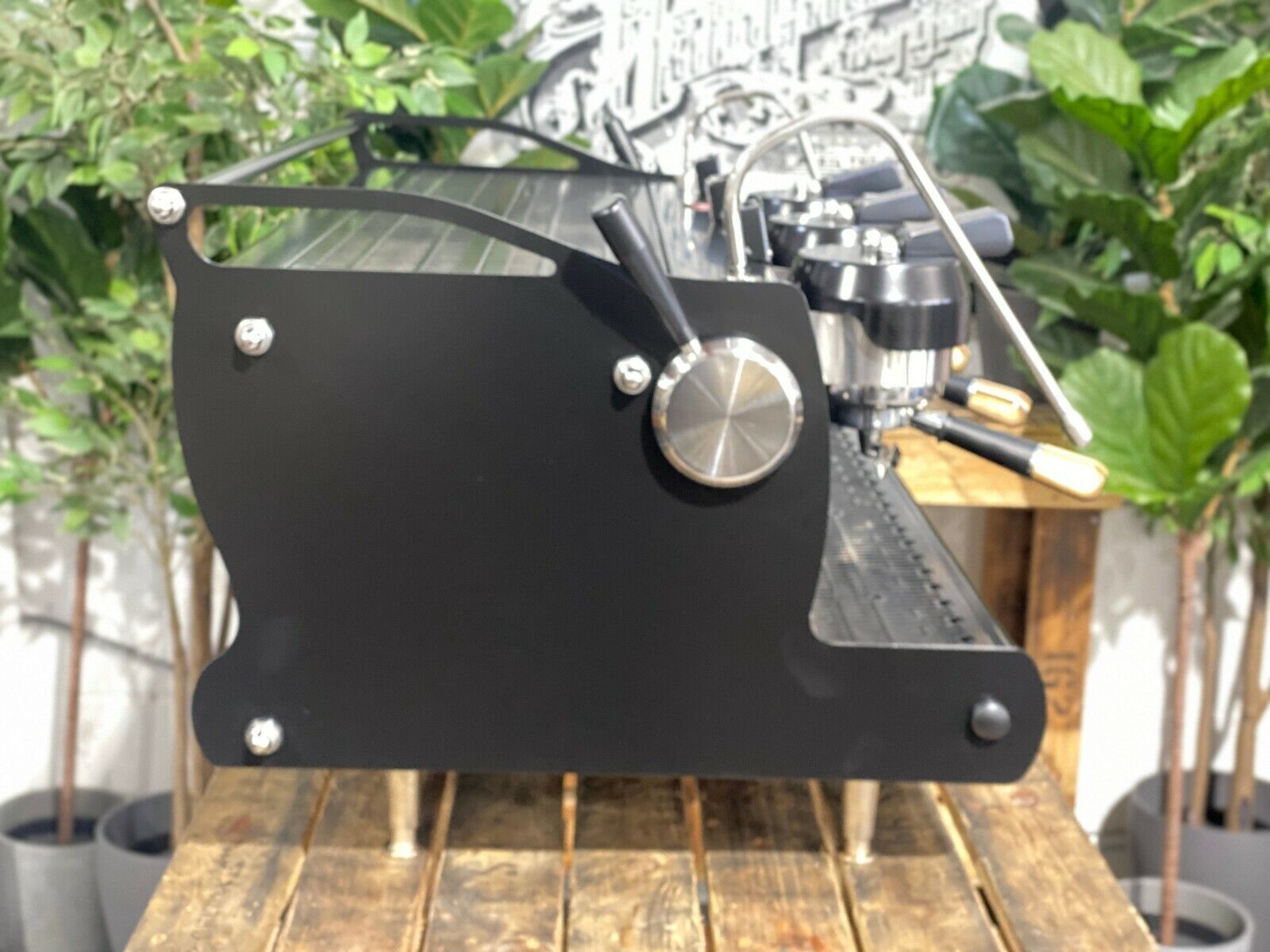 SYNESSO SABRE 3 GROUP BLACK & BROWN PESADO HANDLES ESPRESSO COFFEE ...