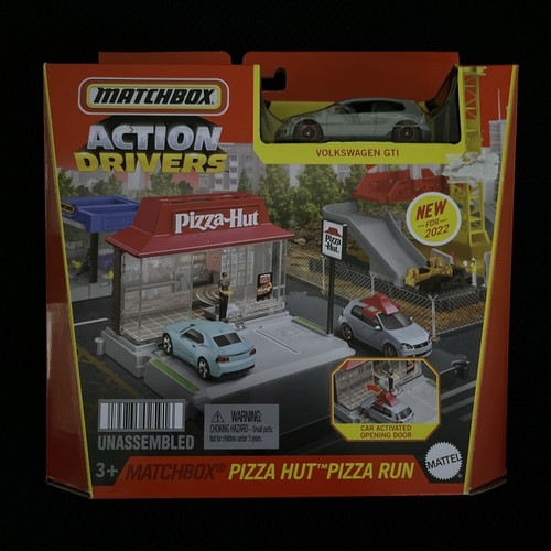 Matchbox PIZZA HUT Playset Volkswagen GTI Action Drivers NEW & SEALED ...