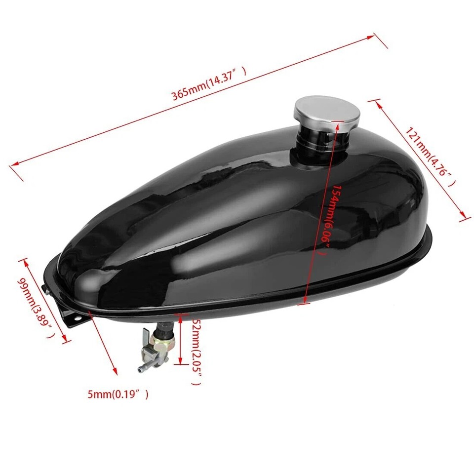 4L Replacement Gas Fuel Petrol Tank For 49cc 60cc 80cc Motorized ...