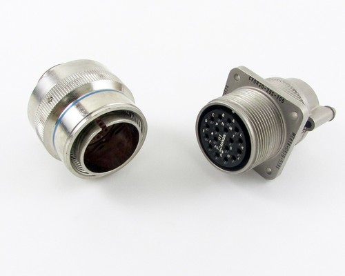 Mated Pair Connectors 17 #16 Crimp Contacts Plug & Flange Receptacle MS ...