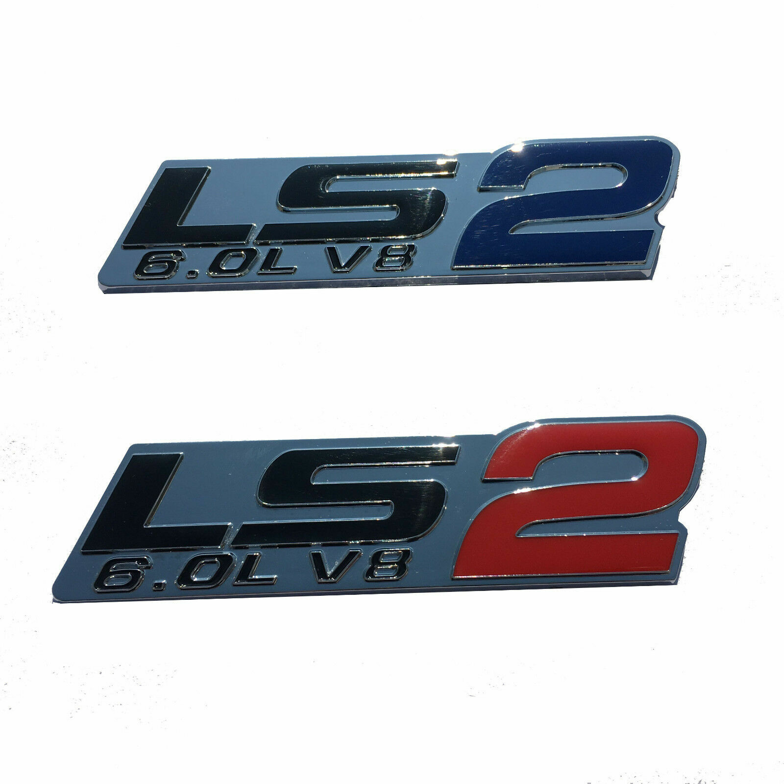 Pair Set New LS2 6.0L V8 Engine Emblems Badge for car Nameplate | eBay