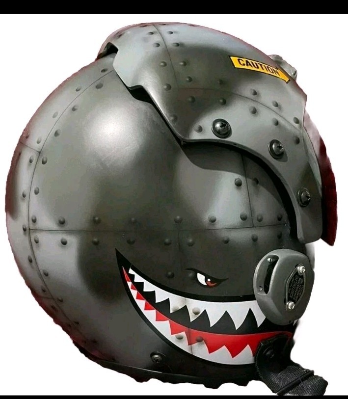 HGU-33 CUSTOM SHARK FIGHTER PILOT HELMET REPLICA+BADGE | eBay