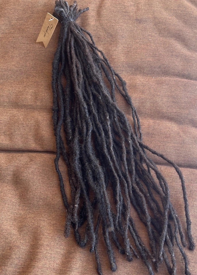 28 PCs Real Human Hair Dreadlocks Black /brown Color 16” Long & Thin ...