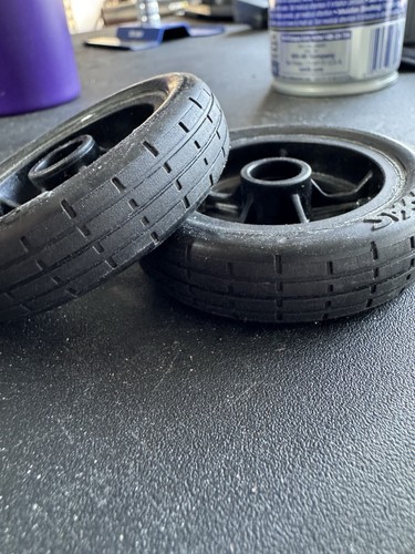 Traxxas 6975 Front Tires & 5-Spoke Chrome Wheels (2): 1/8 NHRA Funny ...