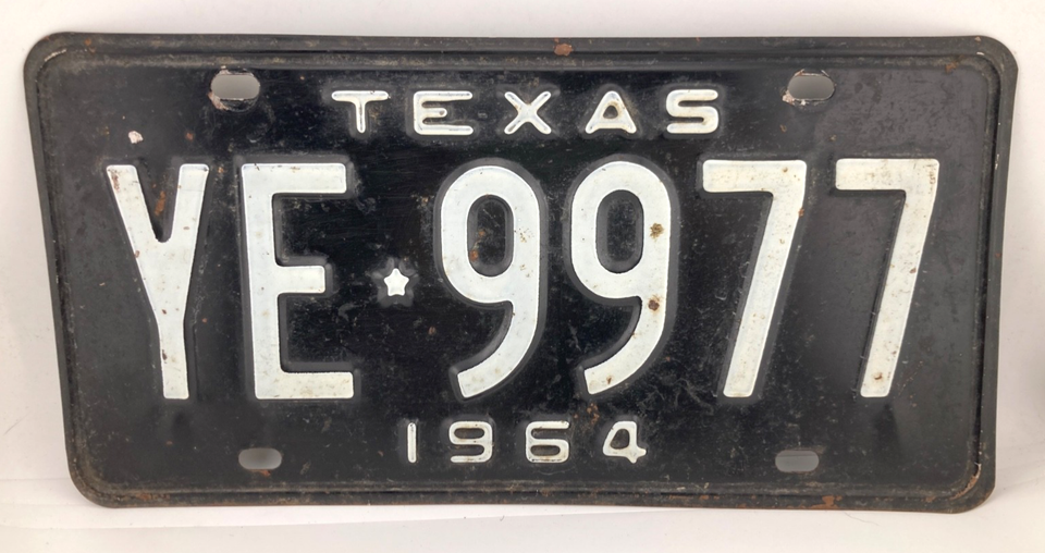 Vintage PAIR 1964 Texas License Plates | eBay